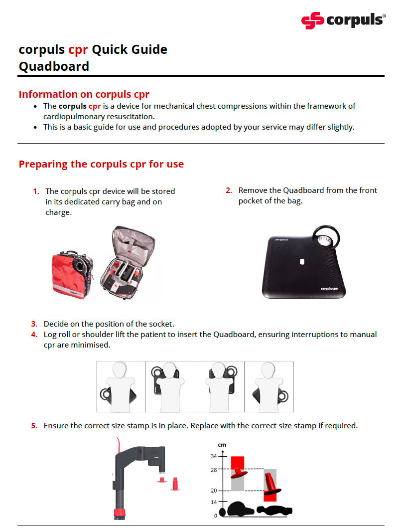 corpuls cpr with Quadboard Quick Guide a)