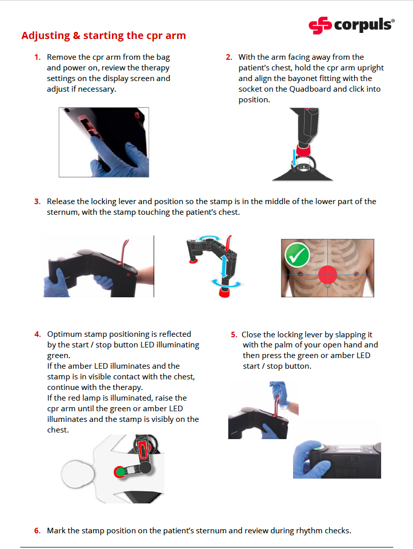corpuls cpr with Quadboard Quick Guide a)