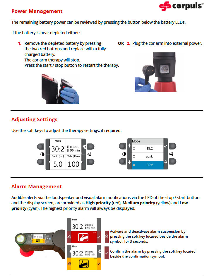 corpuls cpr with Recboard Quick Guide a)